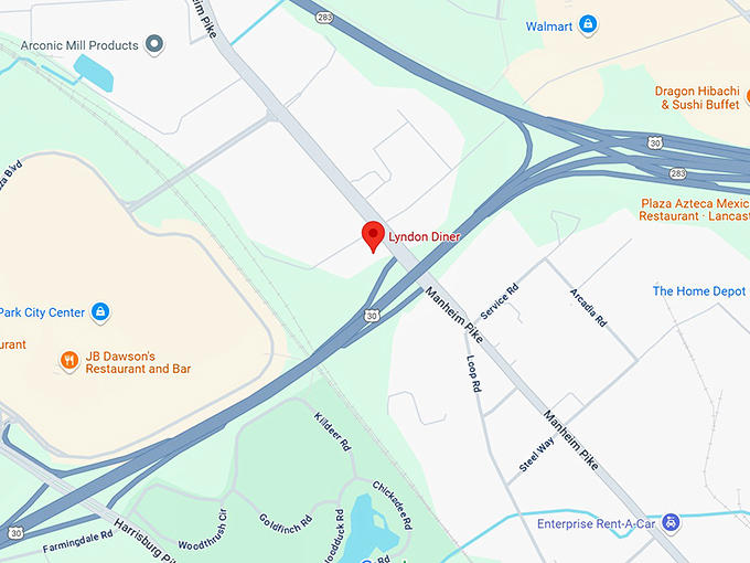 16. lyndon diner map