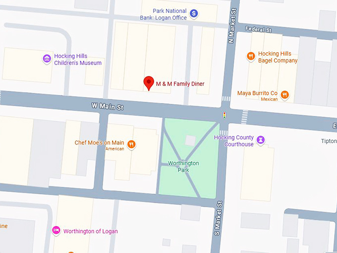 16. m & m family diner map