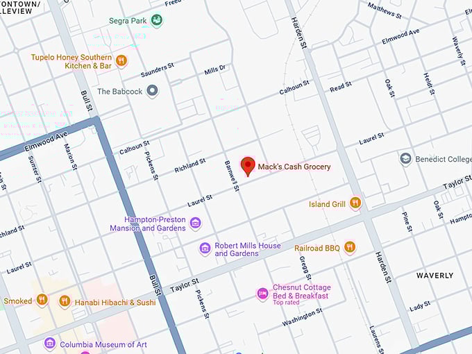 16. mack's cash grocery map