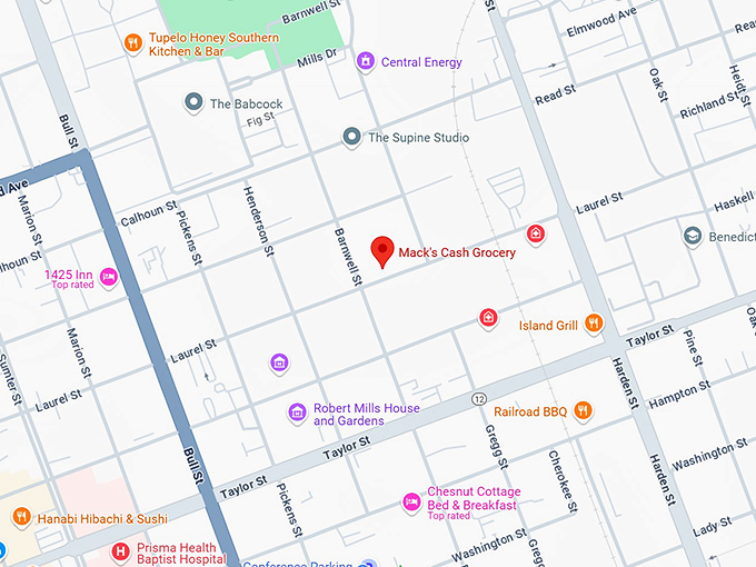 16. mack's cash grocery map