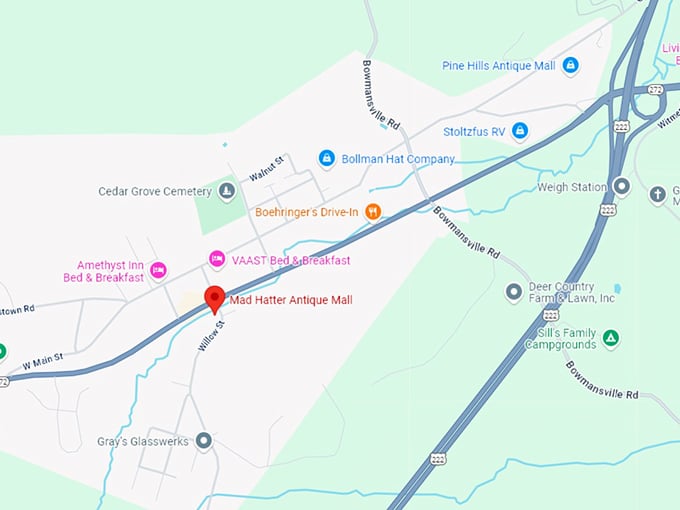 16. mad hatter antique mall map