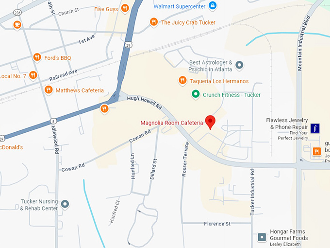 magnolia room cafeteria map