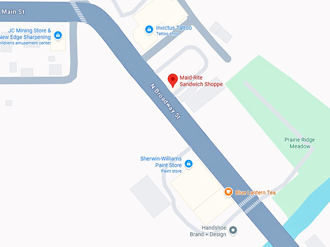 16. maid rite sandwich shoppe map