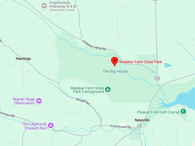 16. malabar farm state park map