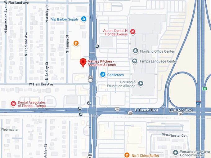 16. mamas kitchen breakfast & lunch map