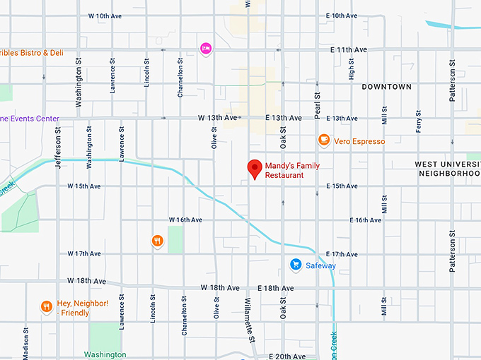 16. mandy's family restaurant map