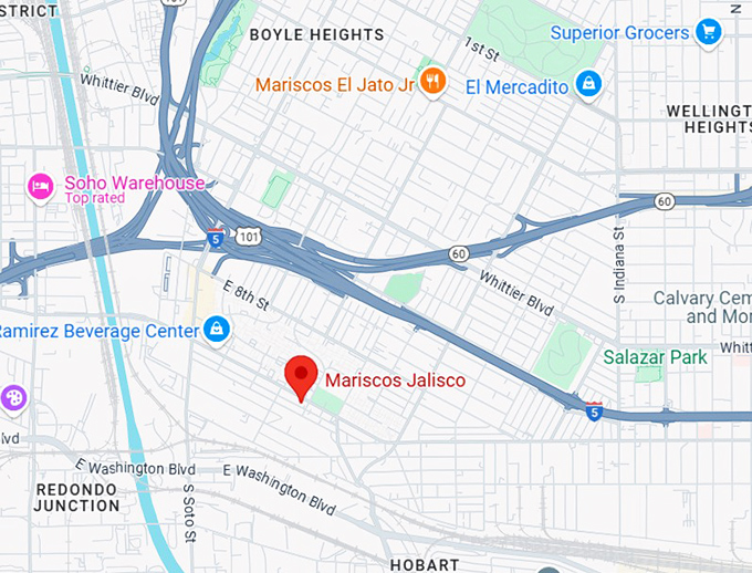 16. mariscos jalisco (e olympic blvd) map