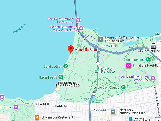 16. marshall's beach map