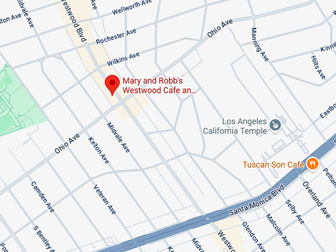 16. mary and robbs westwood cafe an american diner map