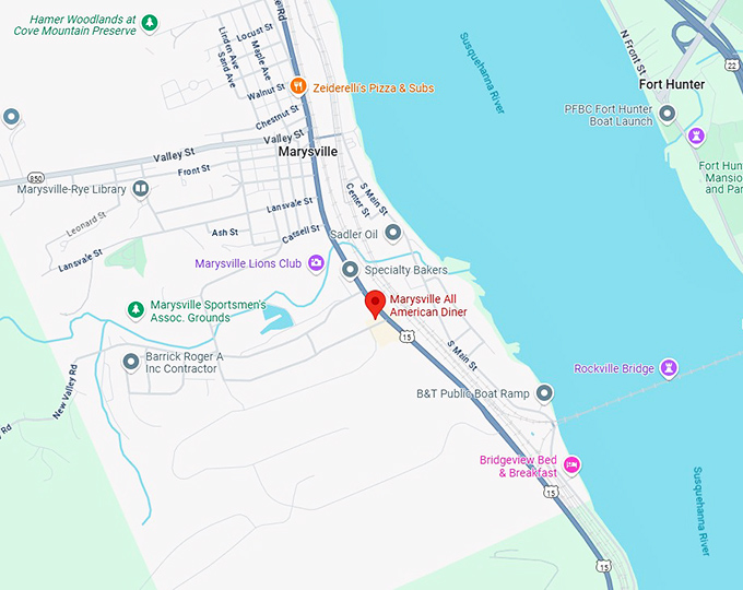 16. marysville all american diner map