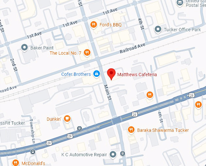 16. matthews cafeteria map