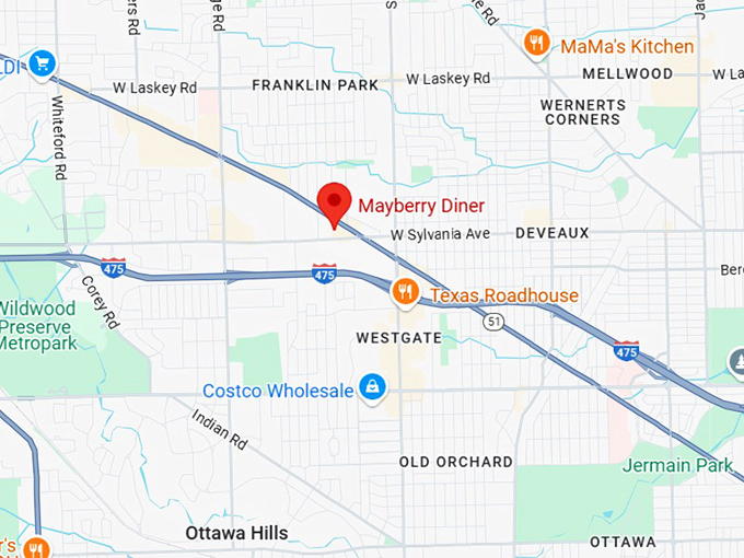 16. mayberry diner map