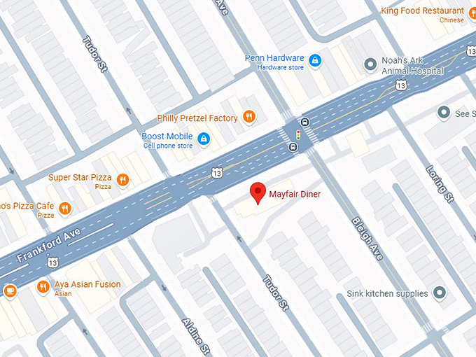 16. mayfair diner map