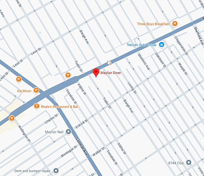 16. mayfair diner map
