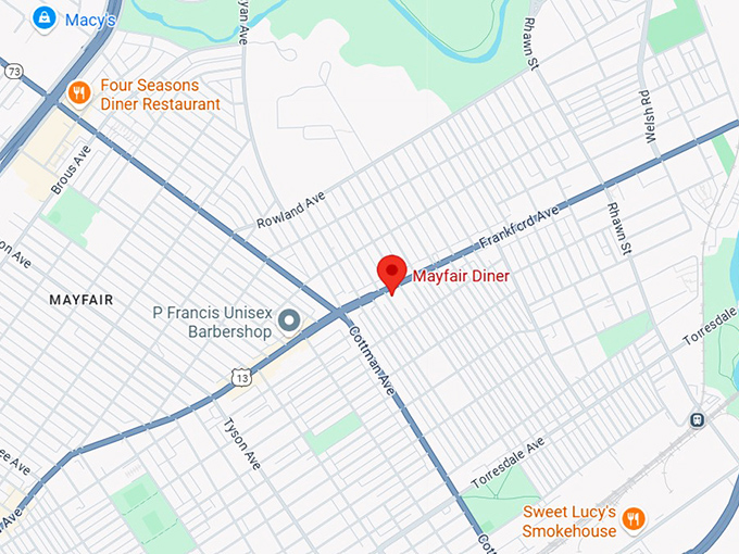 16. mayfair diner map