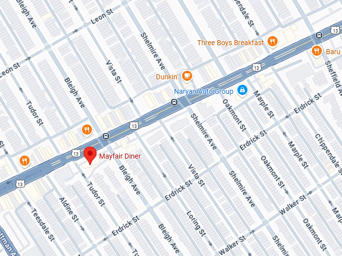 16. mayfair diner map