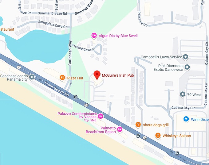 16. mcguire's panama city beach map