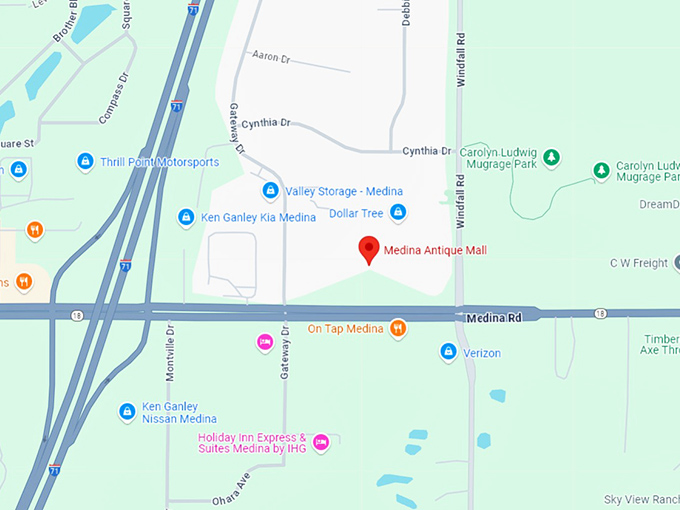 16. medina antique mall map