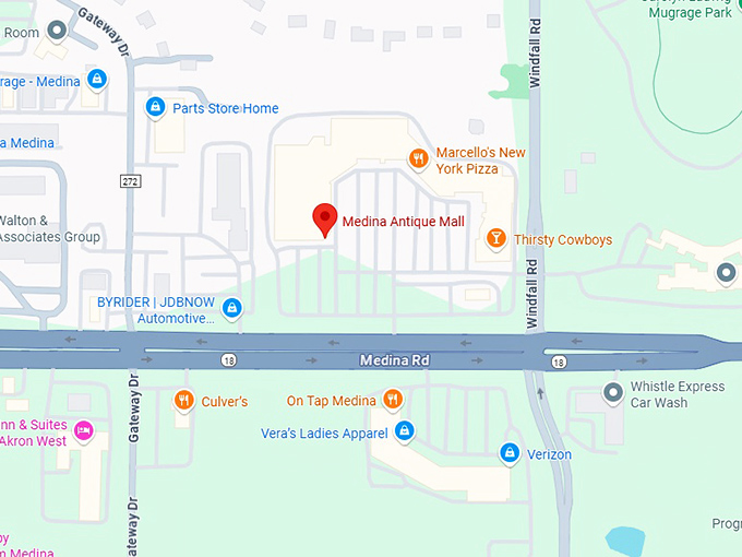 16. medina antique mall map