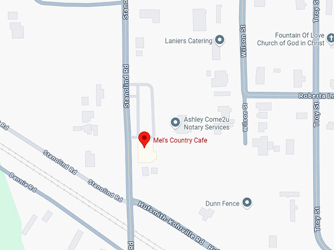 16. mel's country cafe map