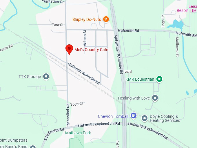 16. mel's country cafe map