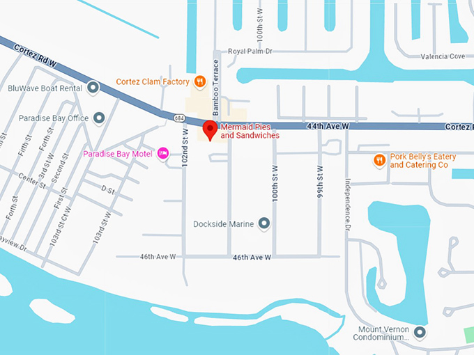 16. mermaid pies and sandwiches map