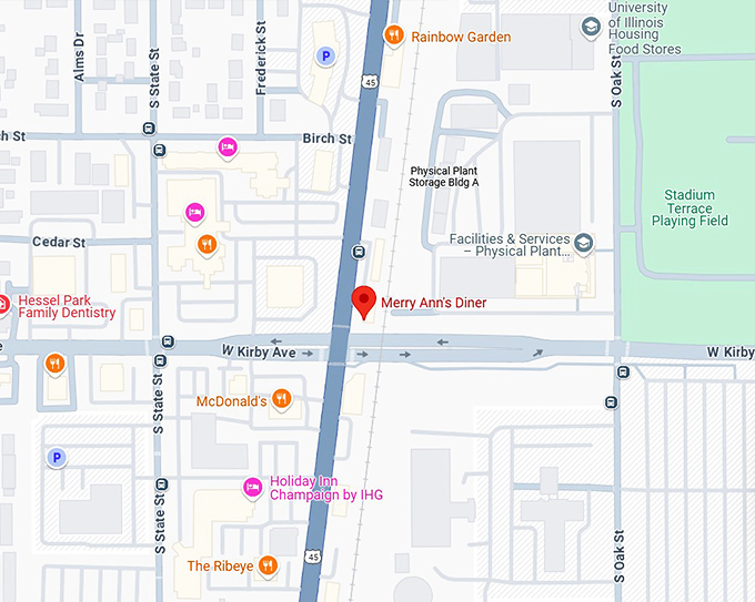 16. merry ann's diner map