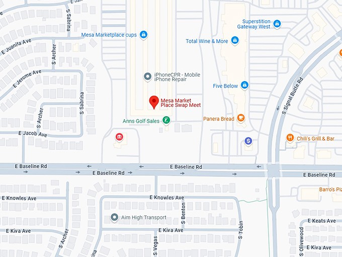 16. mesa market place swap meet map