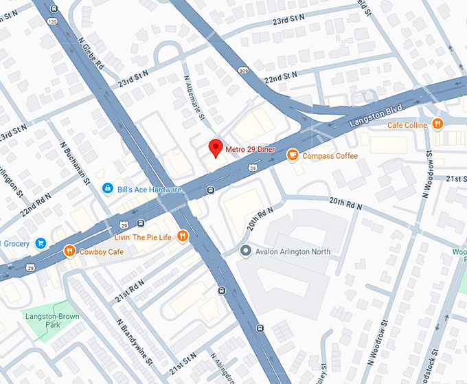 16. metro 29 diner map