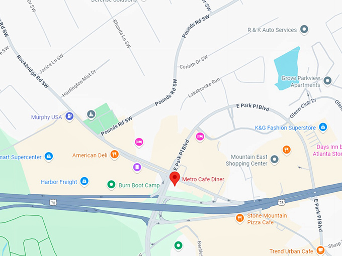 16. metro cafe diner map