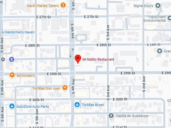 16. mi nidito restaurant map