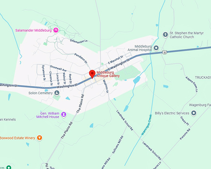 16. middleburg antique gallery map