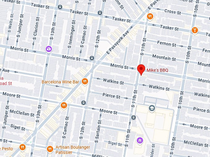 16. mike's bbq map