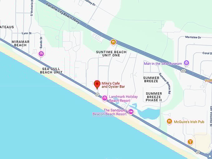 16. mike's cafe & oyster bar map