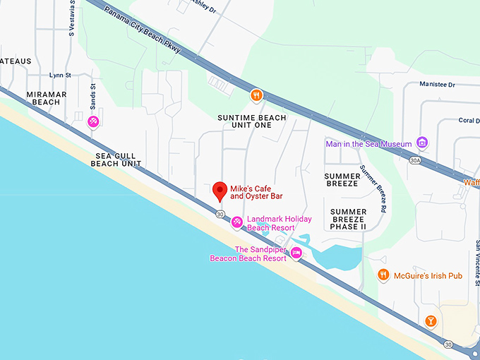 16. mike's cafe & oyster bar map