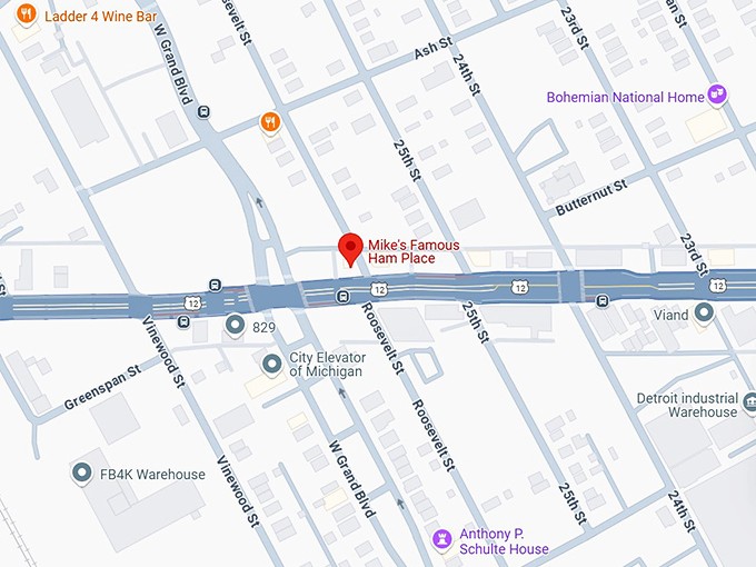 16. mike's famous ham place map