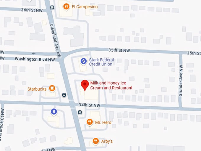 16. milk and honey ice cream and restaurant map