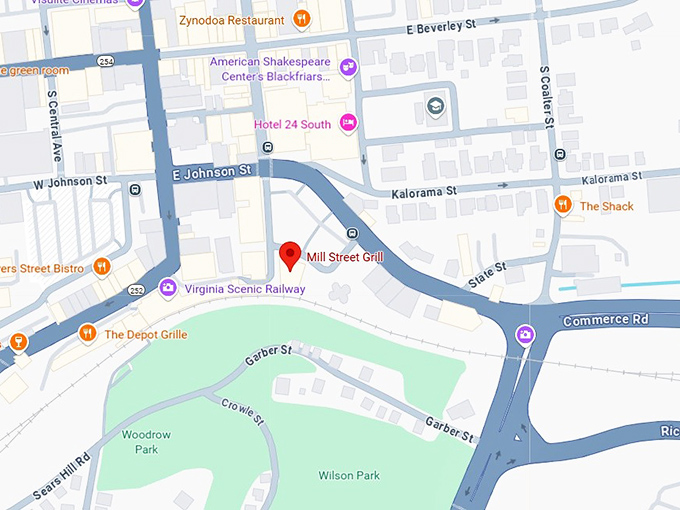 16. mill street grill map