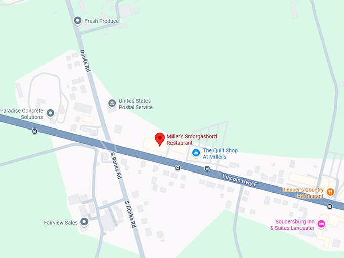 16. miller's smorgasbord restaurant map