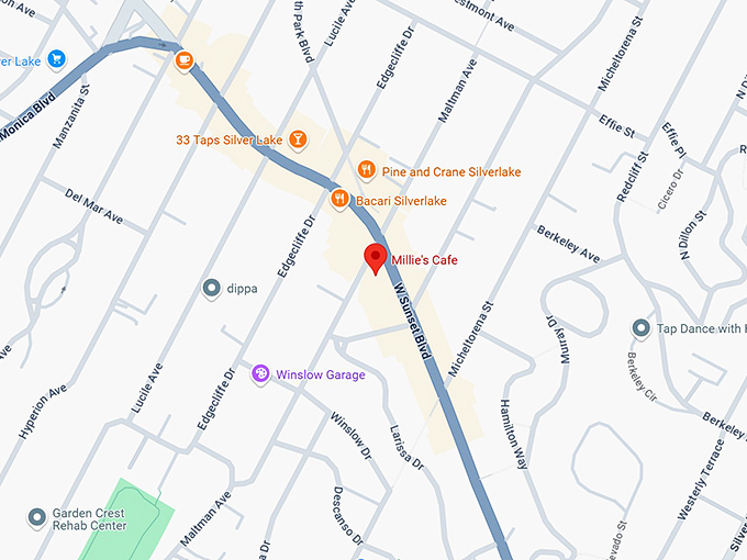 16. millie&rsquo;s cafe map