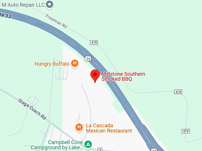 16. millstone southern smoked bbq map