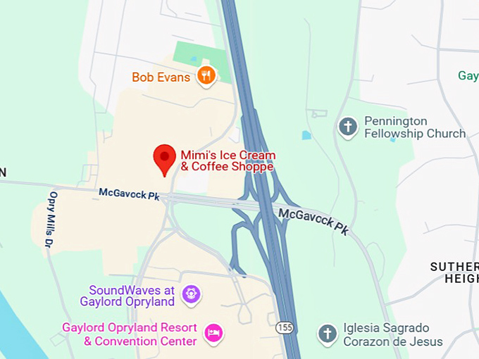 16. mimi's ice cream & coffee shoppe map