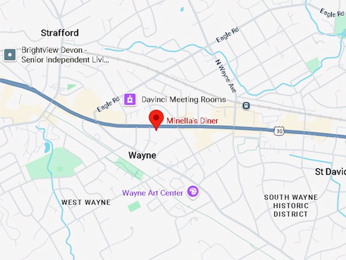 16. minella's diner map