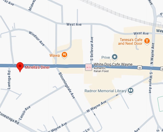 16. minella's diner map