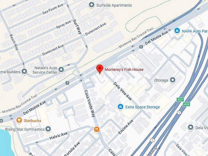 monterey's fish house map