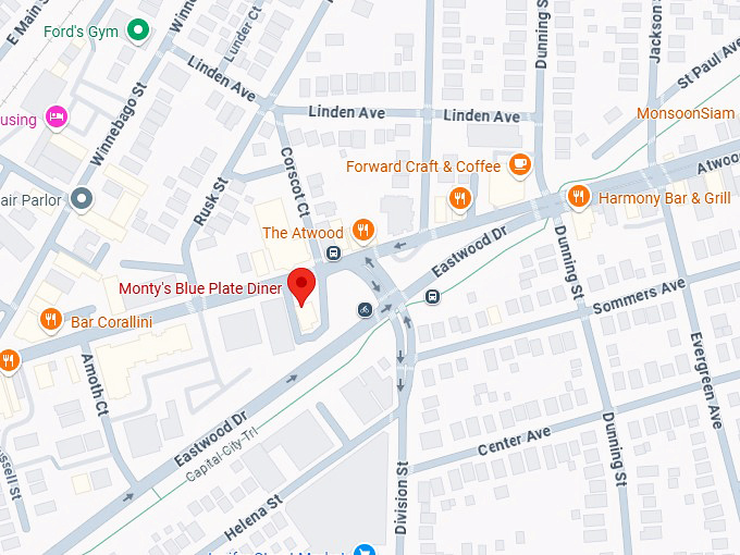 16. monty&rsquo;s blue plate diner map