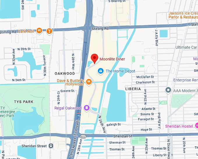 16. moonlite diner map