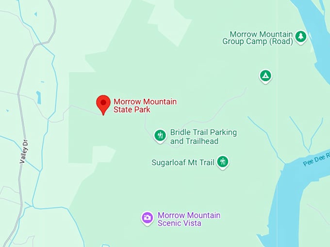 16. morrow mountain state park map