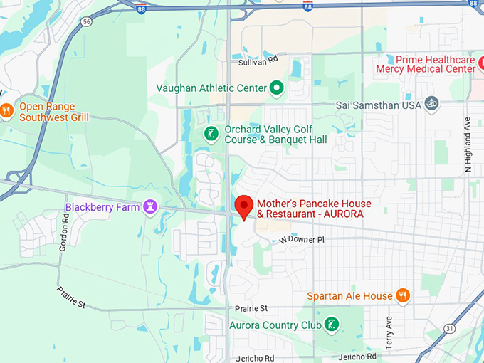 16. mother's pancake house & restaurant aurora map