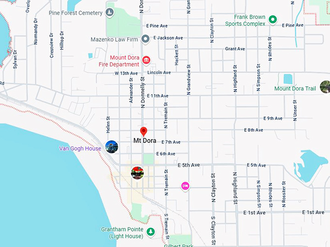 16. mount dora fl map